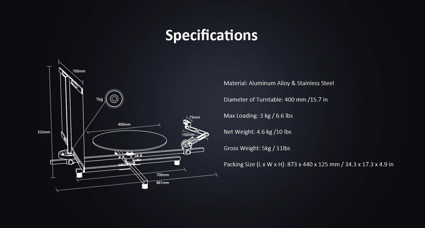 ULANZI BH-12 360 DEGREES CAMERA ROTATING PLATFORM