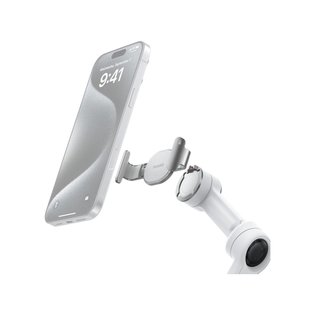 Insta360 Flow 2 Pro Magnetic Phone Clamp (Stone Grey) | Cinegear Amsterdam